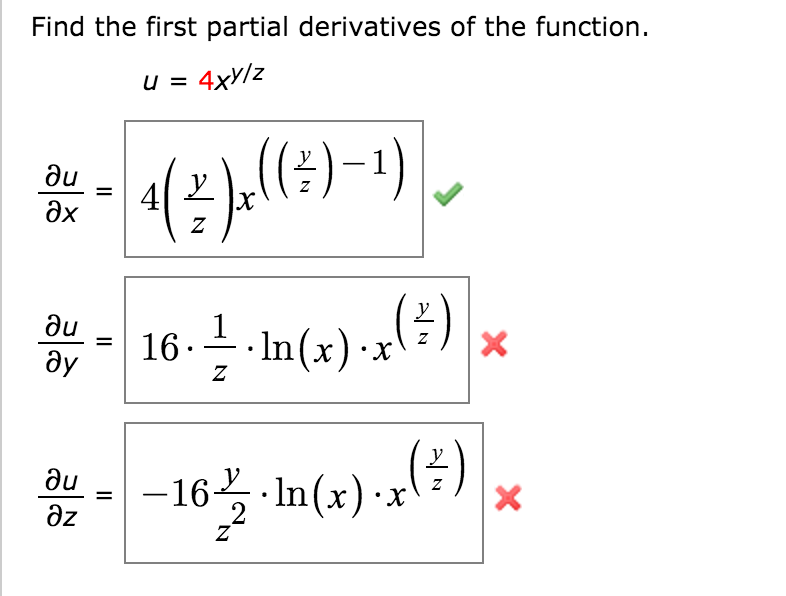 Solved Find the first partial derivatives of the function. u | Chegg.com Solved Find the first partial derivatives of the function. u | Chegg.com