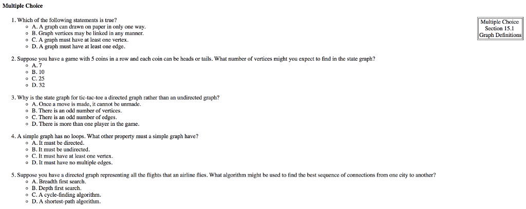 Solved Short Answers 1. Draw a directed graph with five | Chegg.com