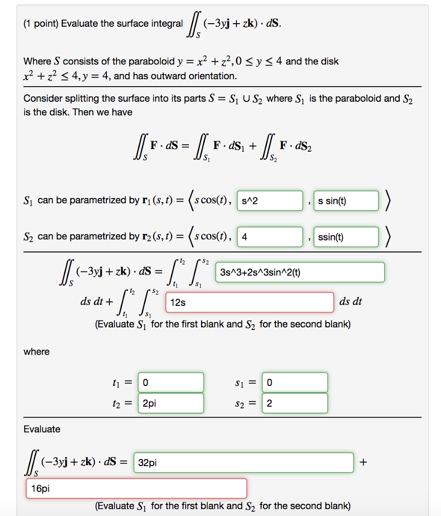 Solved Evaluate the surface integral integral integral_S | Chegg.com