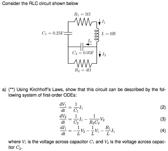 Solved Consider the RLC circuit shown below a) (**) Using | Chegg.com