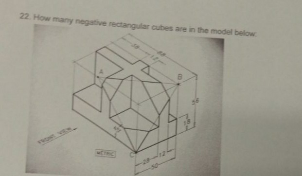 Solved 22 How many negative rectangular cubes are in the | Chegg.com