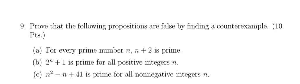 Solved Prove that the following propositions are false by | Chegg.com