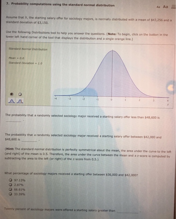 Solved Probability computations using the standard normal | Chegg.com
