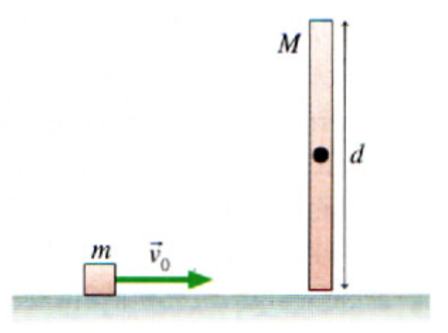 Solved A cube of mass m slides without friction at speed v0. | Chegg.com