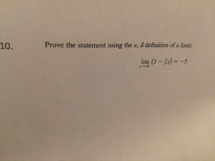 Solved Prove the statement using the E, delta definition of | Chegg.com