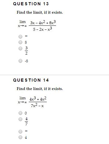 Solved Find the limit, if it exists. Lim x rightarrow | Chegg.com