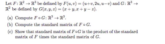 Solved Let F: R^2 rightarrow R^3 be defined by F(u, v) = (u | Chegg.com