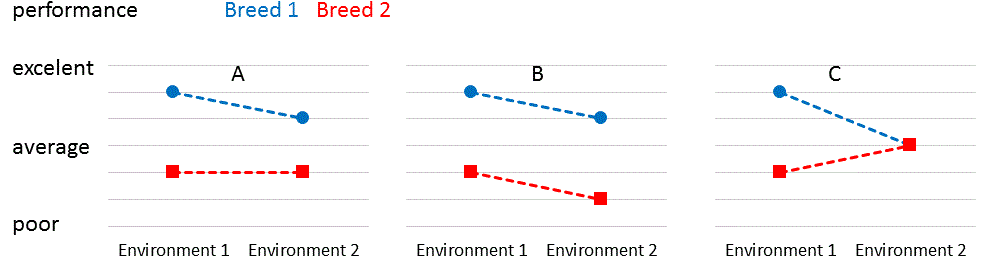 Solved Which chart depicts the greatest genotype x | Chegg.com