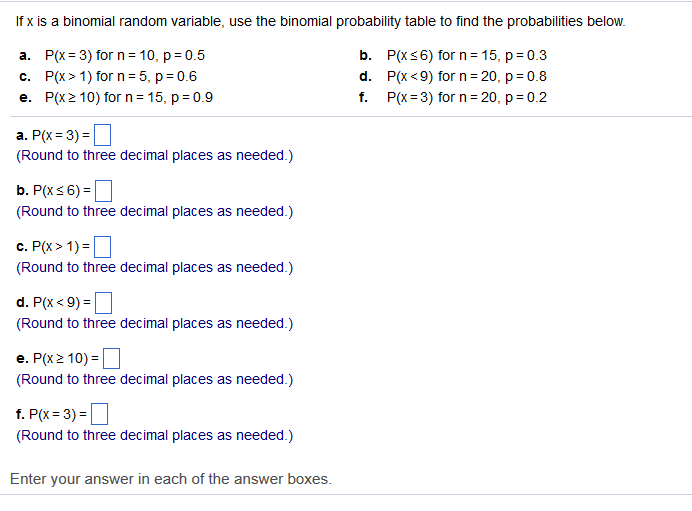 Solved If x is a binomial random variable, use the binomial | Chegg.com