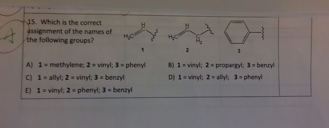 Solved naming alkenyl groups . which is the correct | Chegg.com