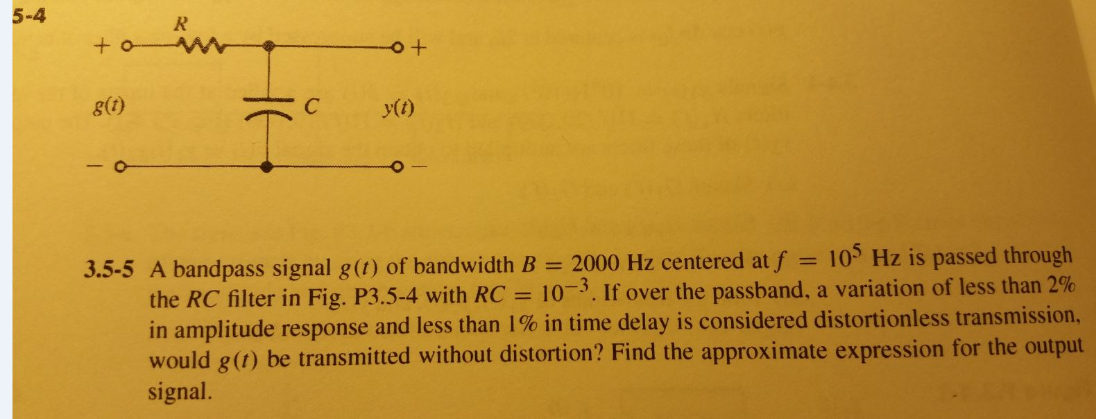 Solved A bandpass signal g(t) of bandwidth B = 2000 Hz | Chegg.com