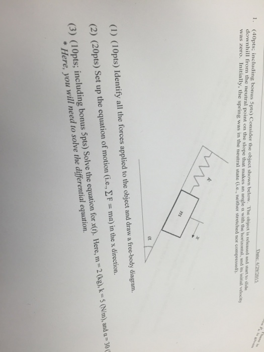 Solved Consider the object shown below. The object is | Chegg.com