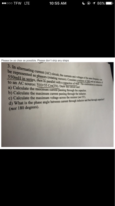 Solved In alternating current (AC) circuit, the currents and | Chegg.com