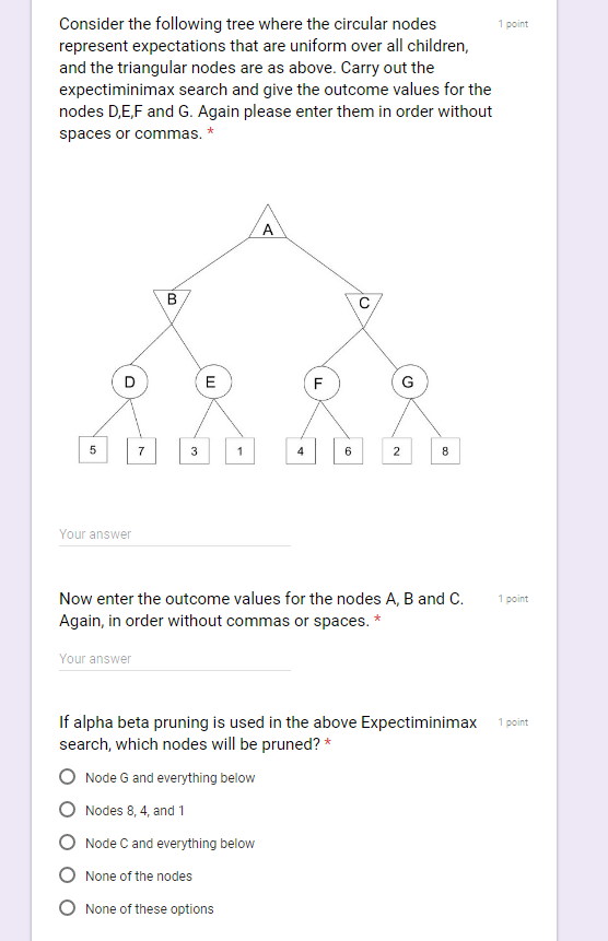 Solved Consider the following game tre. Regular triangles | Chegg.com