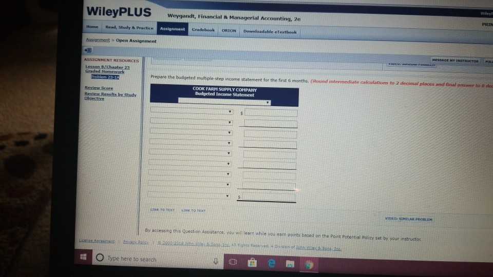 Solved Assignment Open Assignment PURL SCHEEN Problem 23-1A | Chegg.com