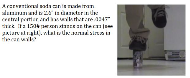 Solved A conventional soda can is made from aluminum and is | Chegg.com