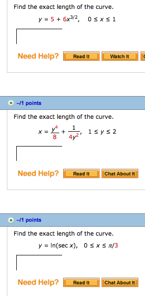 Solved Find the exact length of the curve. y = 5 + 6x3/2, 0 | Chegg.com Solved Find the exact length of the curve. y = 5 + 6x3/2, 0 | Chegg.com