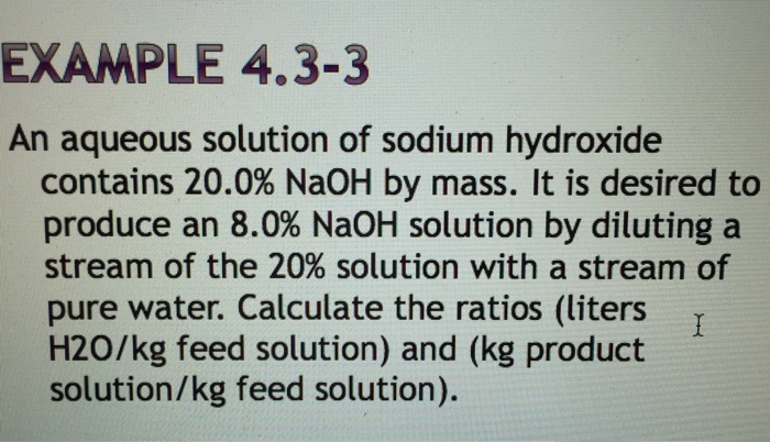 Solved An aqueous solution of sodium hydroxide contains | Chegg.com