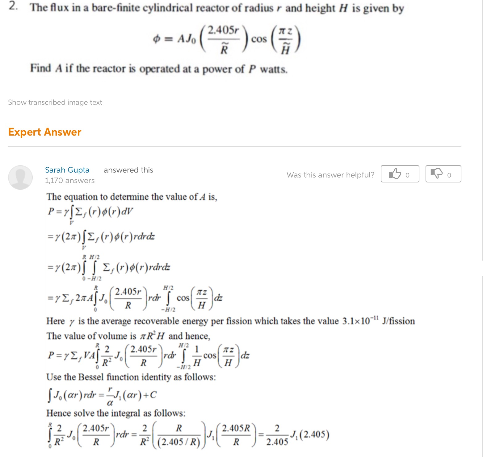 Solved Z.AUJT rdh coS H/2 Use the Bessel function identity | Chegg.com