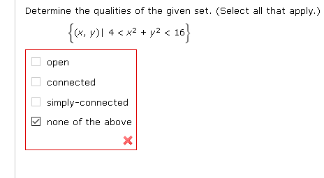 Solved Determine the qualities of the given set. (Select all | Chegg.com