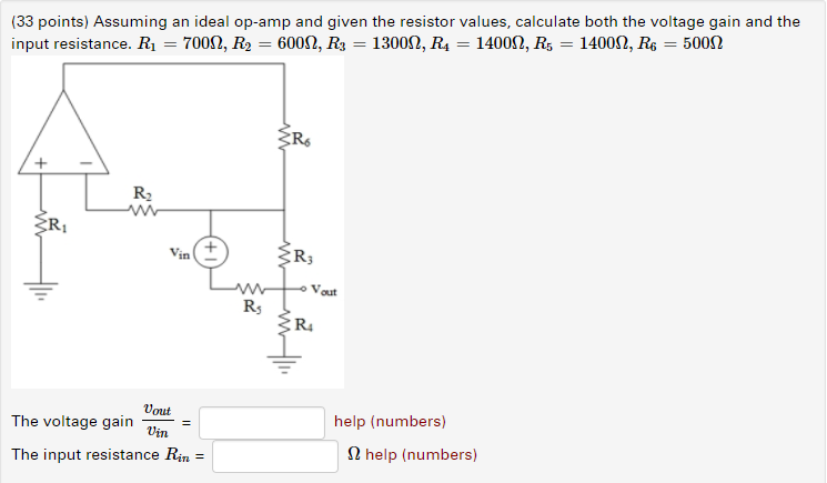 Solved Assuming an ideal op-amp and given the resistor | Chegg.com