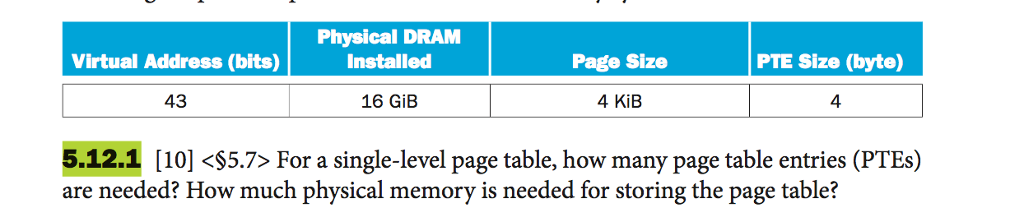 Solved For a single-level page table, how many page table | Chegg.com