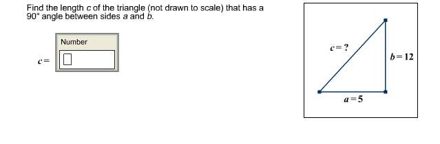 Solved Find the length c of the triangle (not drawn to | Chegg.com