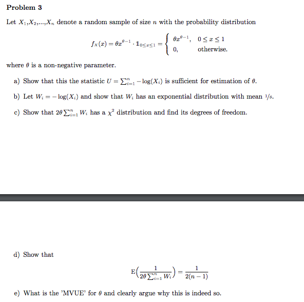 Solved Let X_1, X_2, ..., X_n denote a random sample of size | Chegg.com