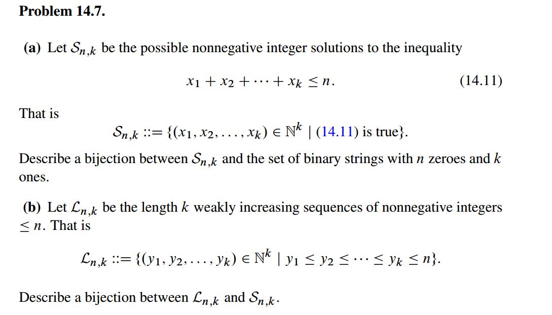 Let S_n,k be the possible nonnegative integer | Chegg.com