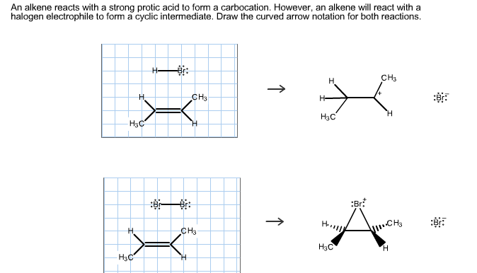 Solved An alkene reacts with a strong protic acid to form a | Chegg.com