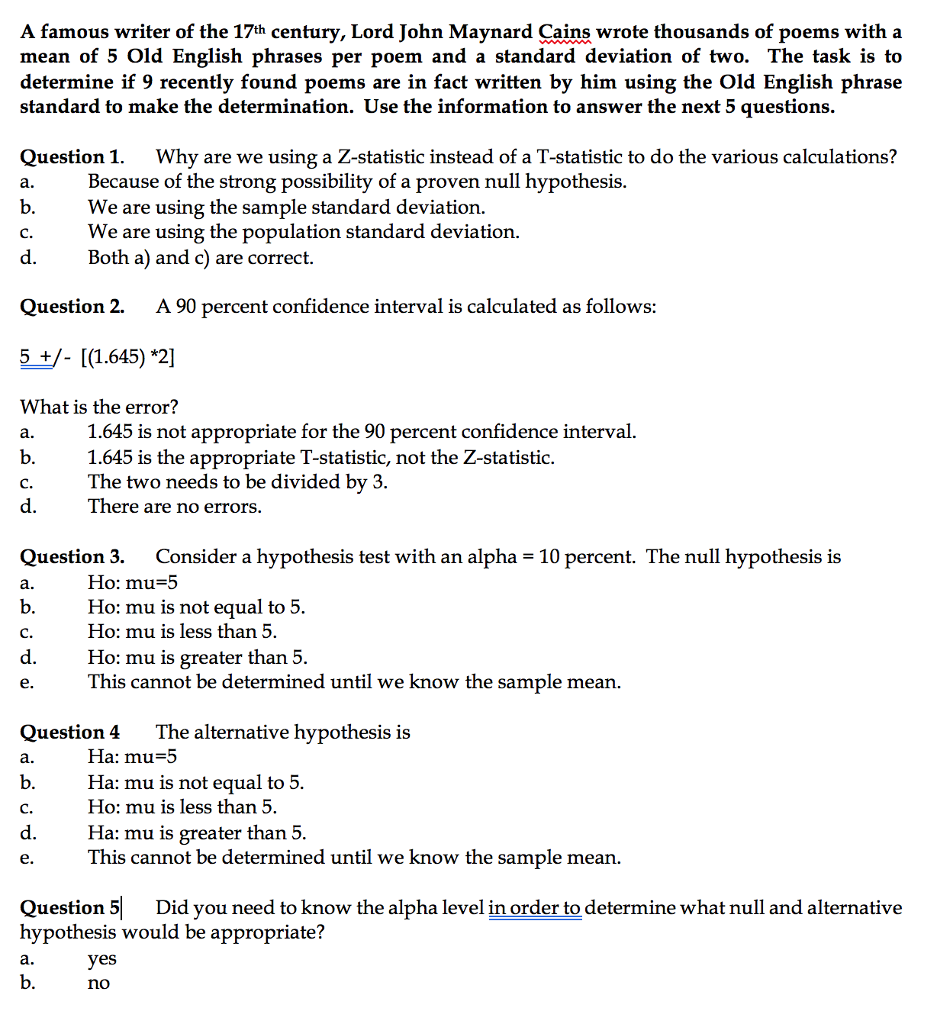 Solved A famous writer of the 17th century, Lord John | Chegg.com