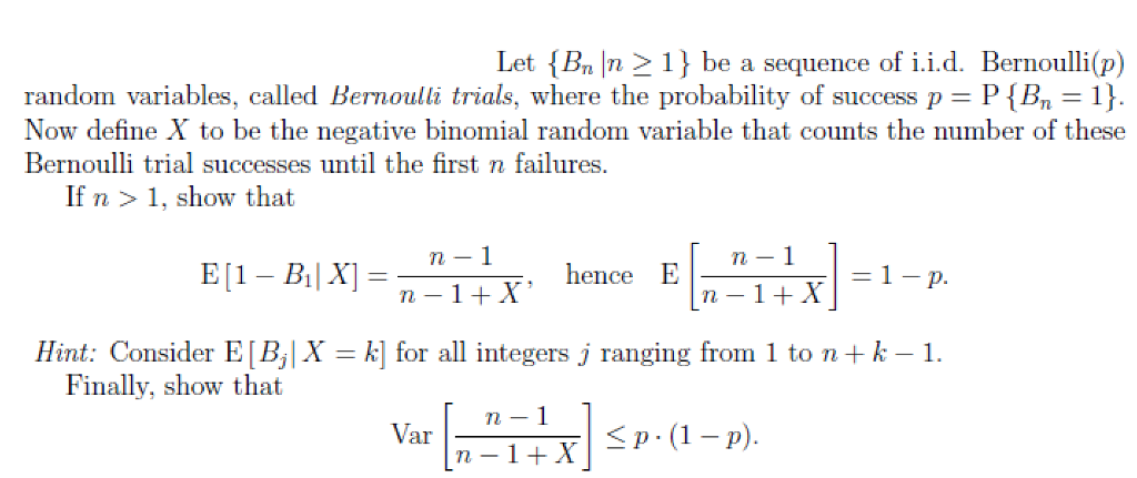 Solved Let {B_n |n greaterthanorequalto 1} be a sequence of | Chegg.com