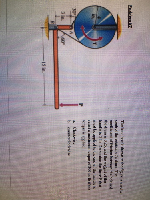 Solved The band break shown in the figure is used to control | Chegg.com