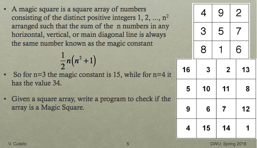 Solved A Magic Square Is A Square Array Of Numbers