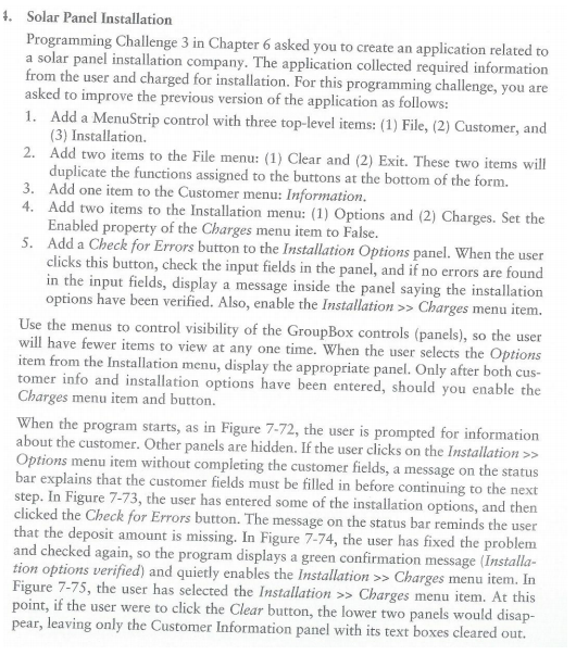 Solar Panel Installation Programming Challenge 3 in | Chegg.com