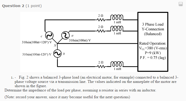 Solved Shows a balanced 3-phase load (ail electrical | Chegg.com