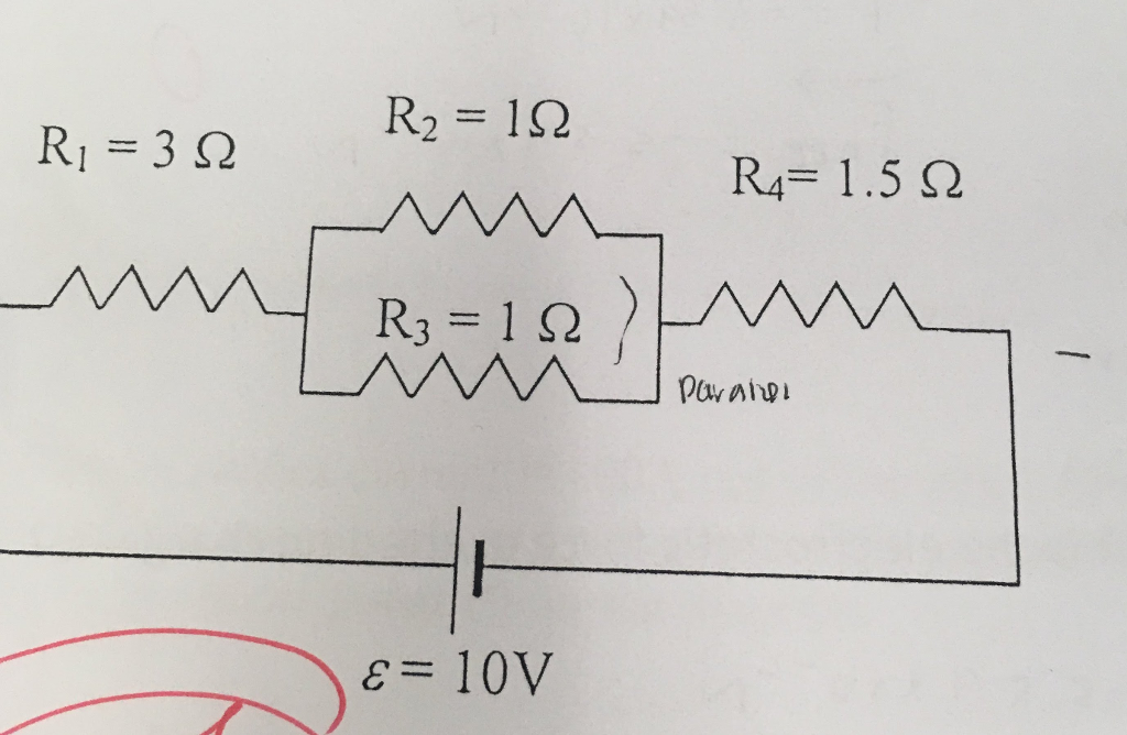 Solved Four Resistors, R1=3?, R2=1?, R3=1?, R4=1.5? are | Chegg.com