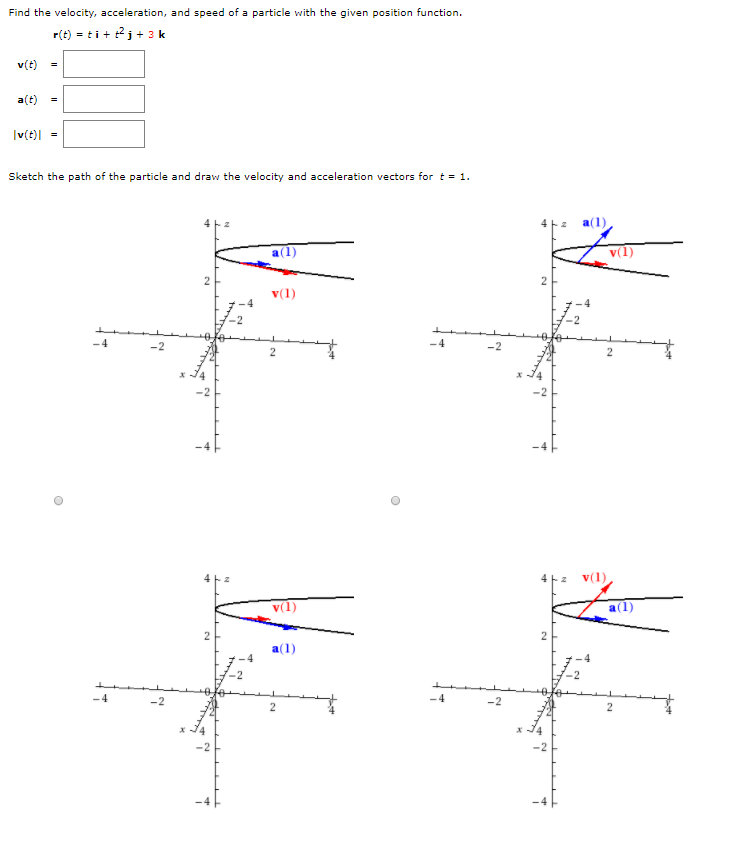 Solved Find The Velocity Acceleration And Speed Of A 