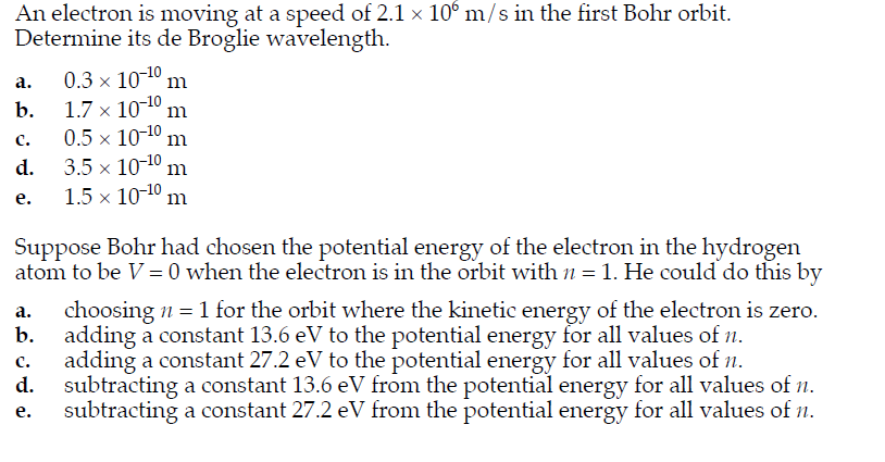 Solved An Electron Is Moving At A Speed Of 2 1 Times 10 M S