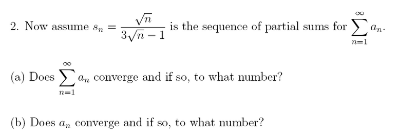 Solved Vn 2. Now assume sn - 83-1e is the sequence of | Chegg.com