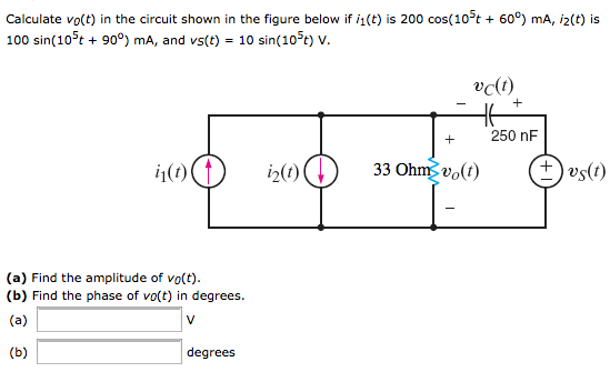 Solved Calculate vo(t) in the circuit shown in the figure | Chegg.com