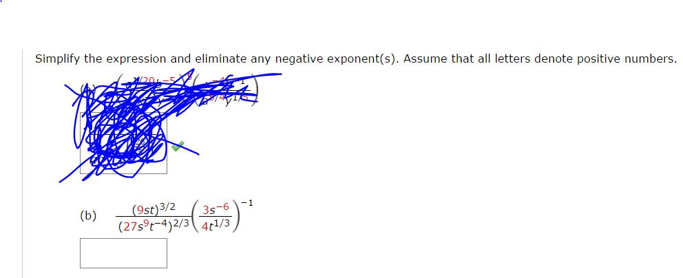 Solved Simplify the expression and eliminate any negative | Chegg.com