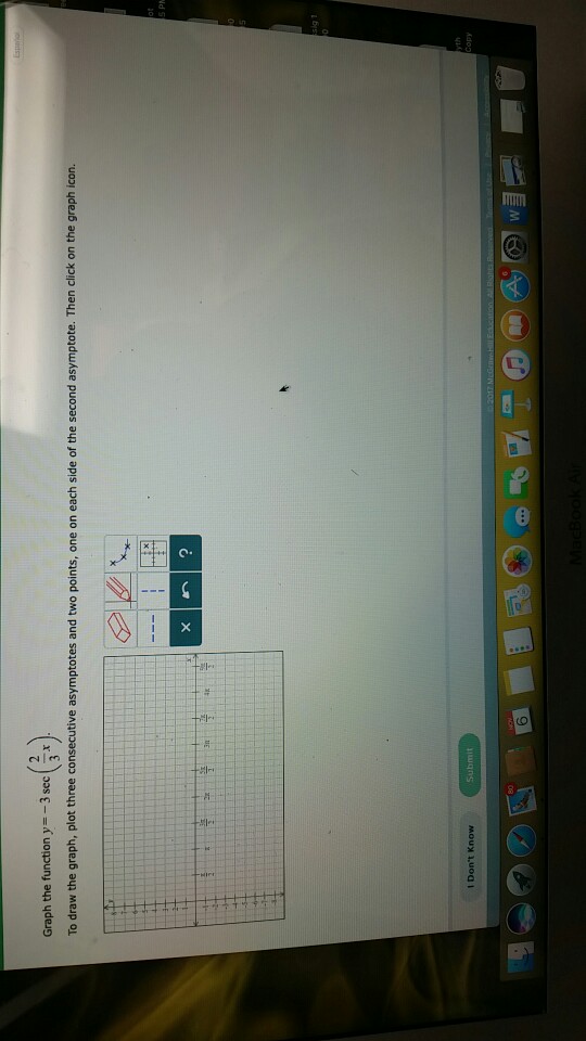 Solved Graph the function y=-3 sec To draw the graph, plot | Chegg.com