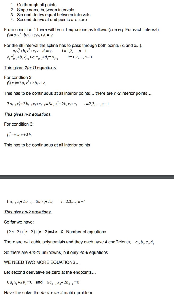 Solved Use natural cubic splines interpolation (based on | Chegg.com