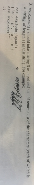 Solved Problem #3. Asks to write the following python | Chegg.com