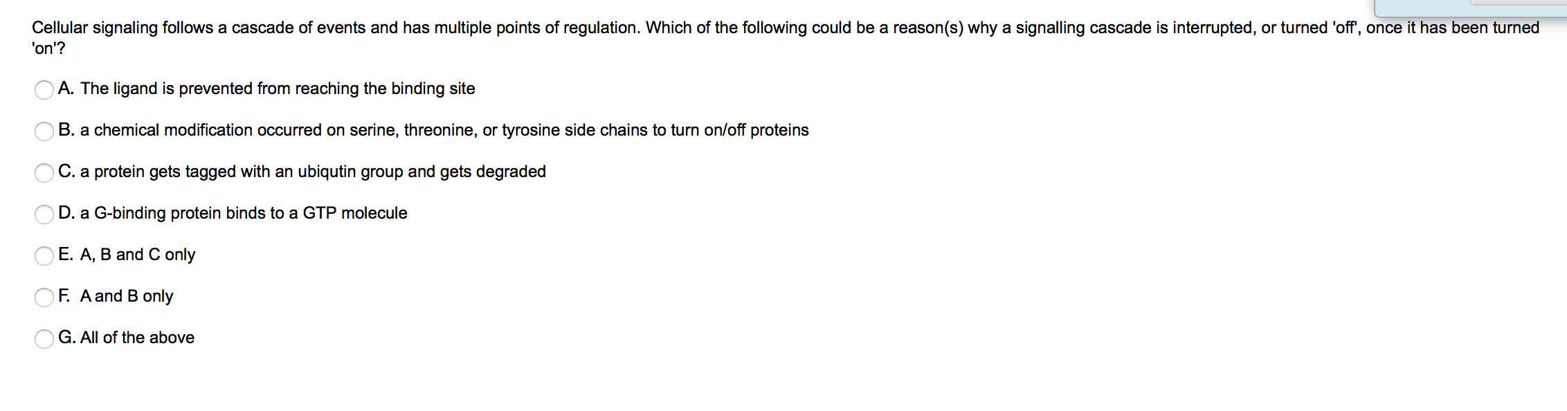 Solved Cellular signaling follows a cascade of events and | Chegg.com