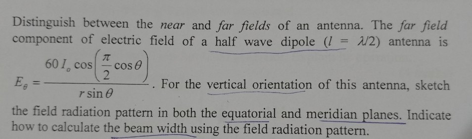 Solved Distinguish between the near and far fields of an | Chegg.com