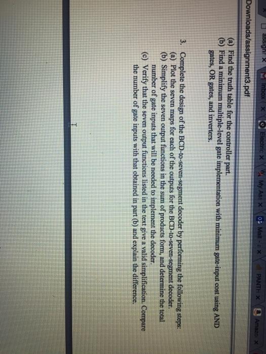 Solved Complete the design of the BCD-to-seven-segment | Chegg.com
