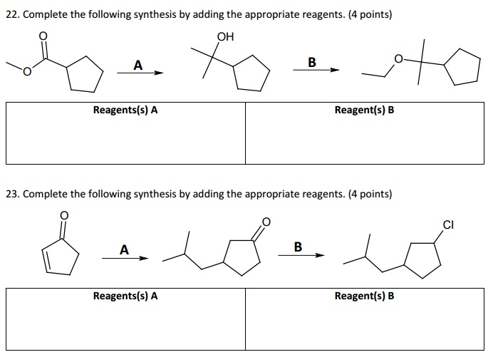 Solved Complete the following synthesis by adding the | Chegg.com