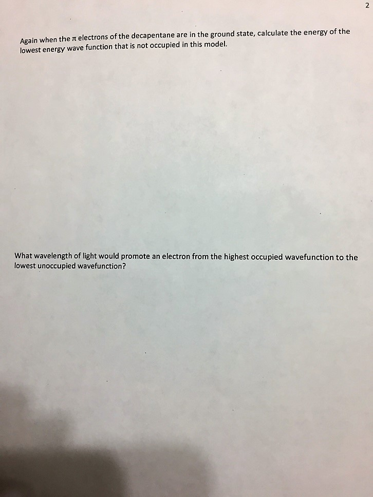 Solved Consider The Conjugated Molecule Decapentaene How